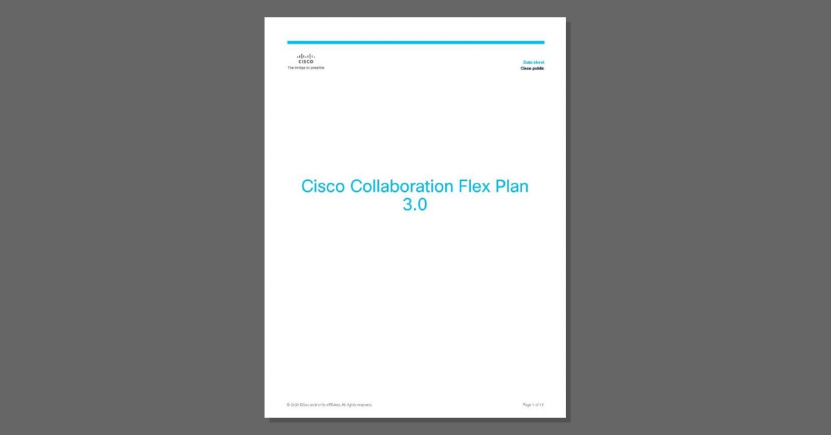 Cisco Collaboration Flex 3.0 Plan