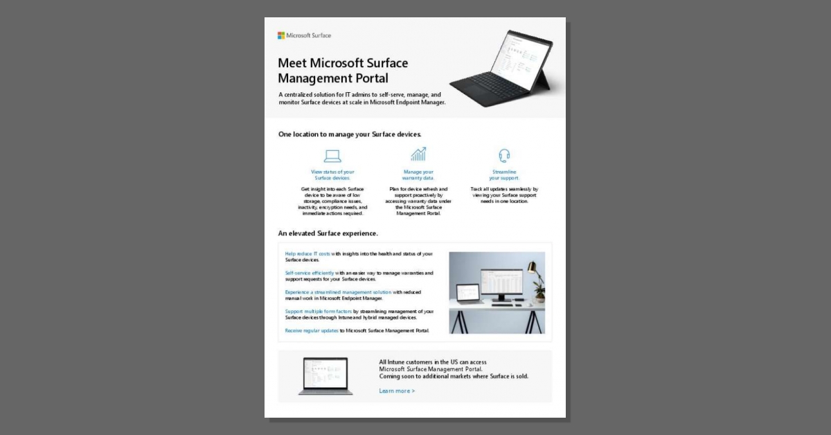 Meet Microsoft Surface Management Portal