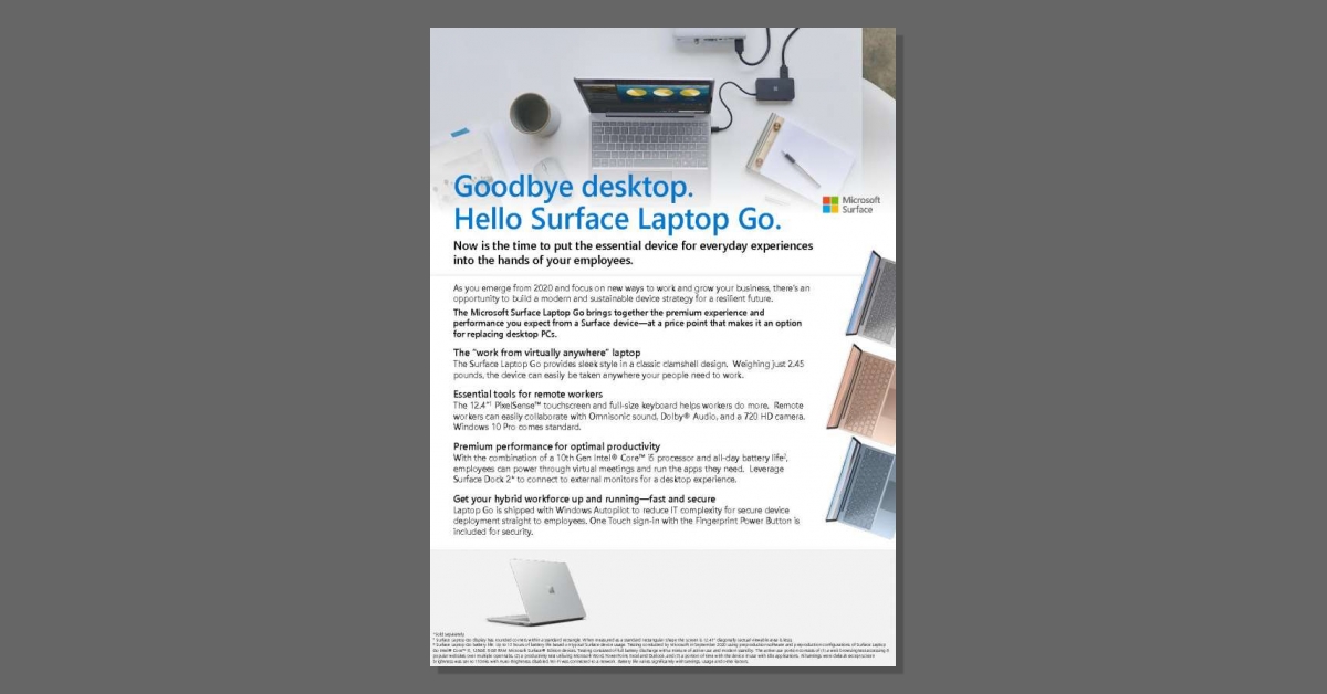 Surface Laptop Go: Goodbye Desktop