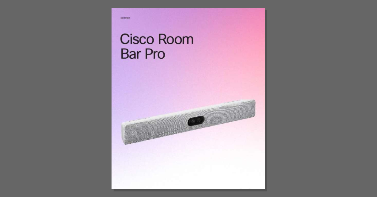 Cisco Room Bar Pro Data Sheet